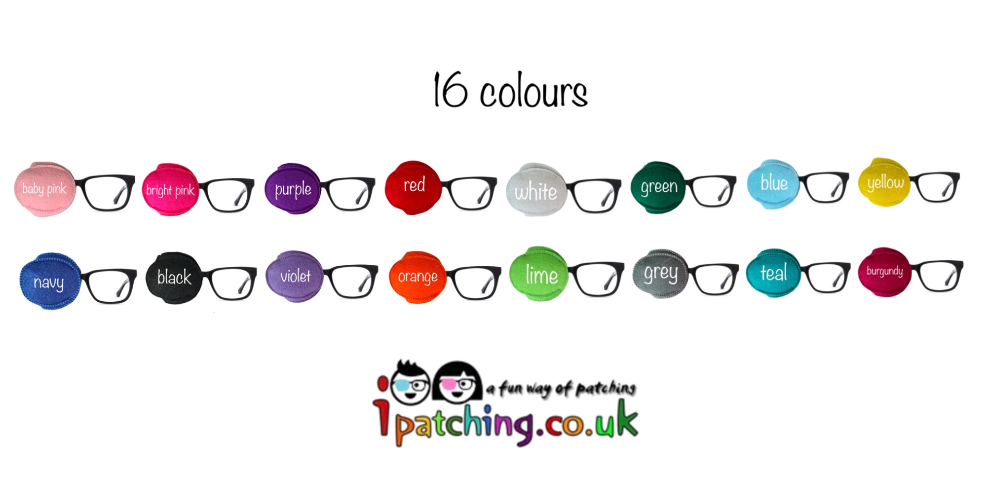 Plain (solid colour) Fitted Kids and Adults Orthoptic Eye Patch For ...