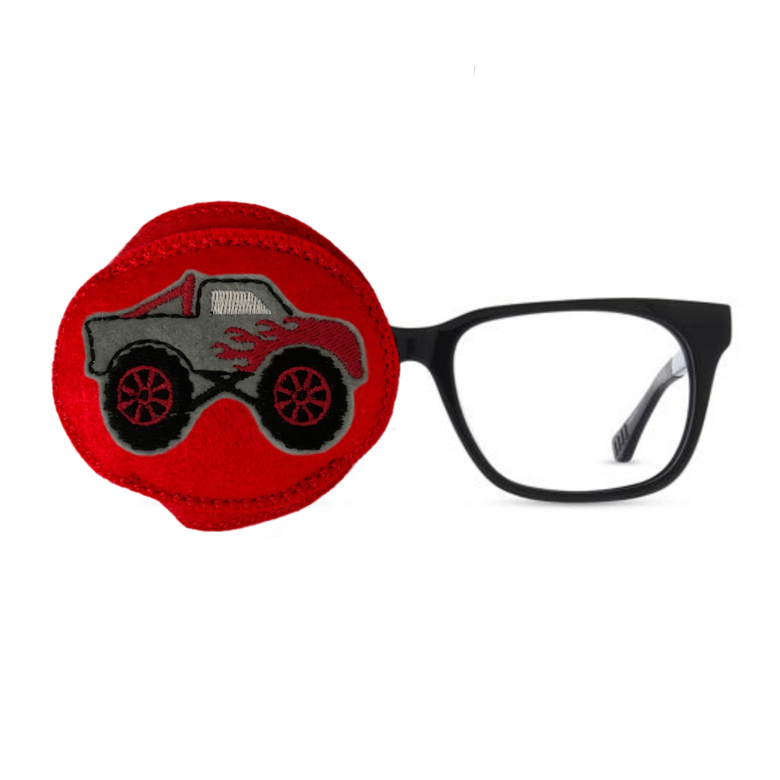 Monster track car Eye patch for glasses, reusable
